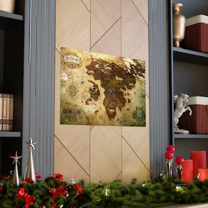 FFXIV Eorzea Map Matte Poster Gaming Wall Art - Etsy