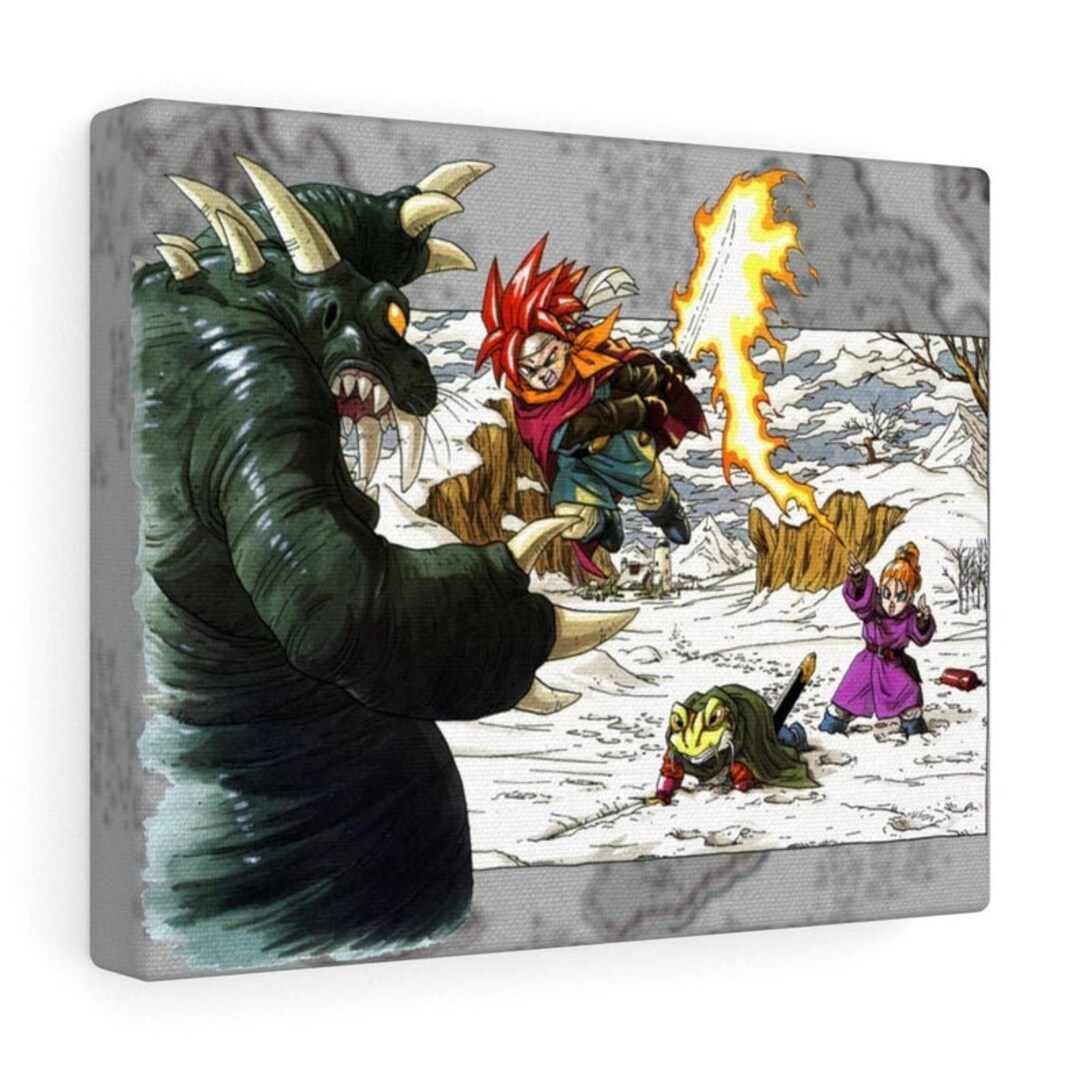 Chrono Trigger 12000 BC Box Art Canvas Frog Marie Wall Art - Etsy