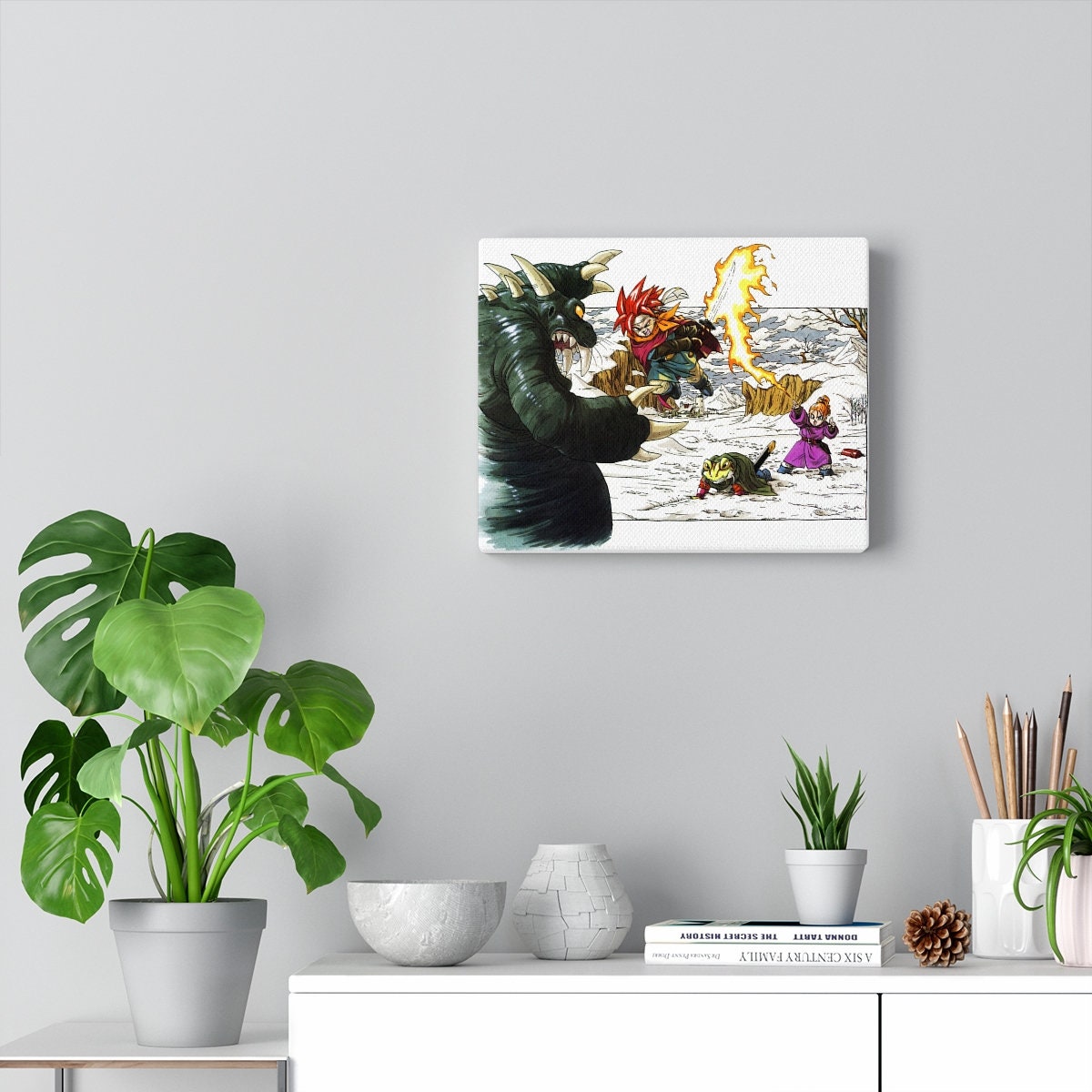 Chrono Trigger 12000 BC Box Art Canvas Frog Marie Wall Art - Etsy