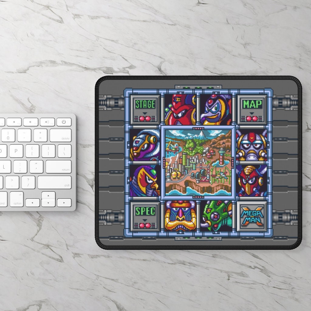 Megaman X Stage & Boss Select Screen Notebook Mouse Pad 9" × 7" - Etsy