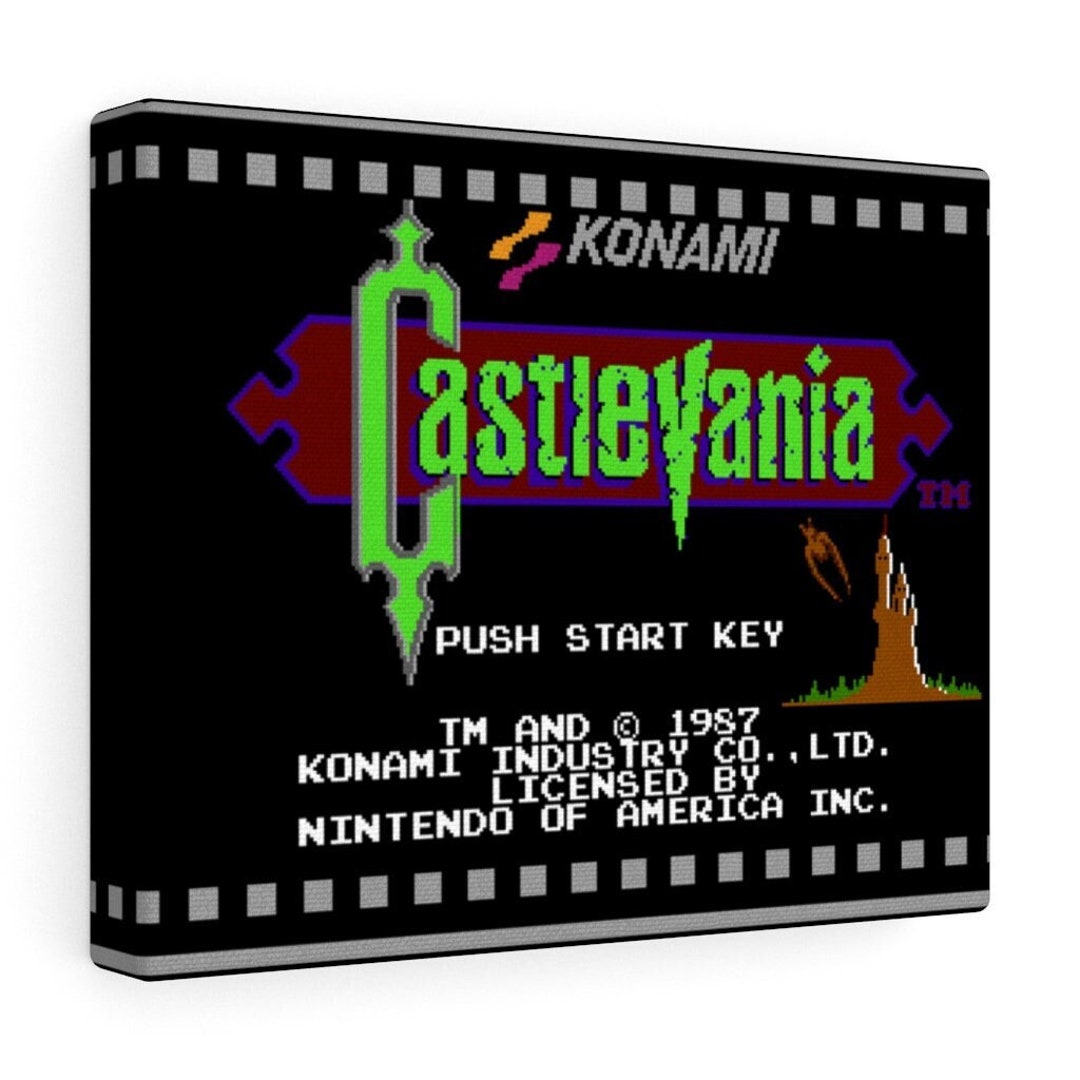 Castlevania Classic Retro Nes Title Screen Canvas - Etsy