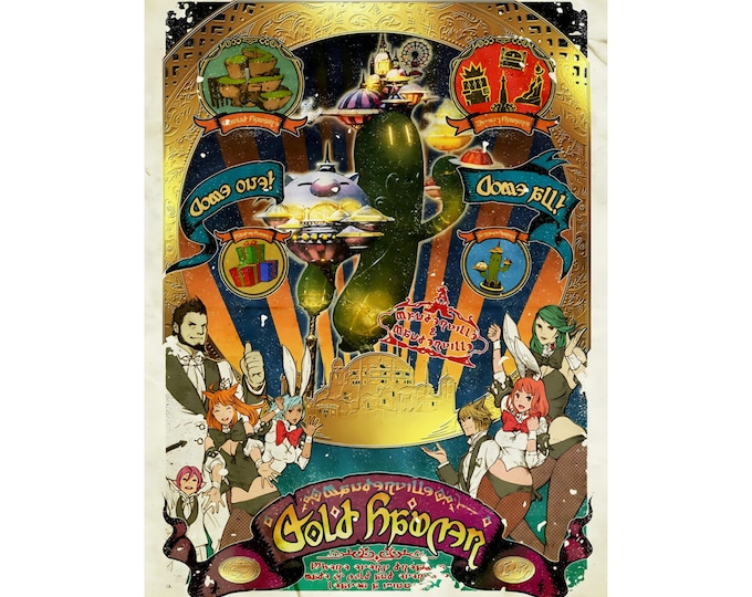 FFXIV Hydaelyn New World Map Gaming Matte Poster - Etsy