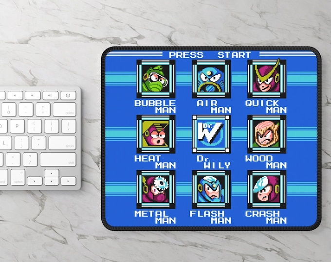 Mega Man 2 Classic Nes Retro Stage Boss Select Screen Canvas - Etsy