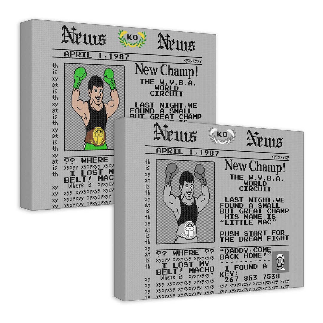 Little Mac is the New Champ of the WVBA | Color or Black and White | Classic Retro Pixel Punch ...