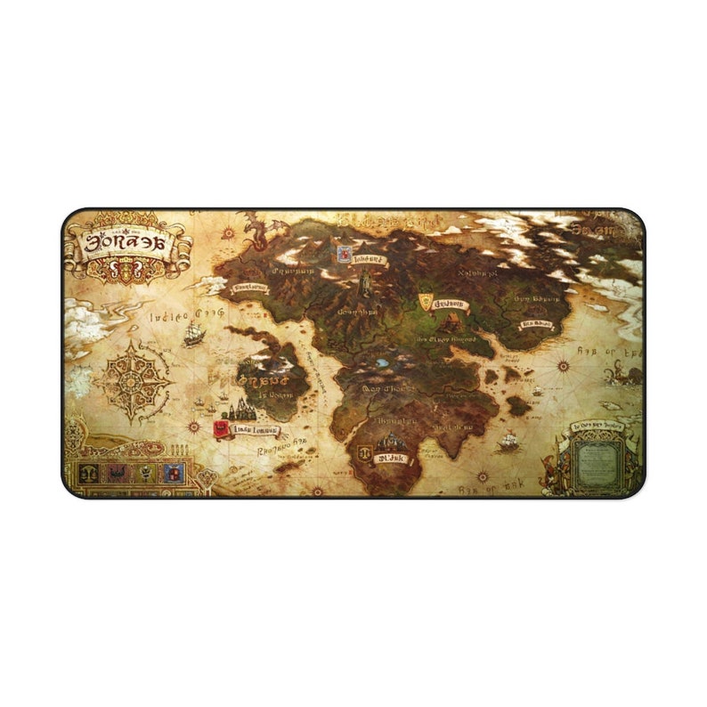 Eorzea World Map FFXIV Large Desk Mouse Pad - Etsy