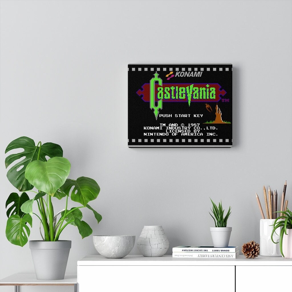 Castlevania Classic Retro Nes Title Screen Canvas - Etsy