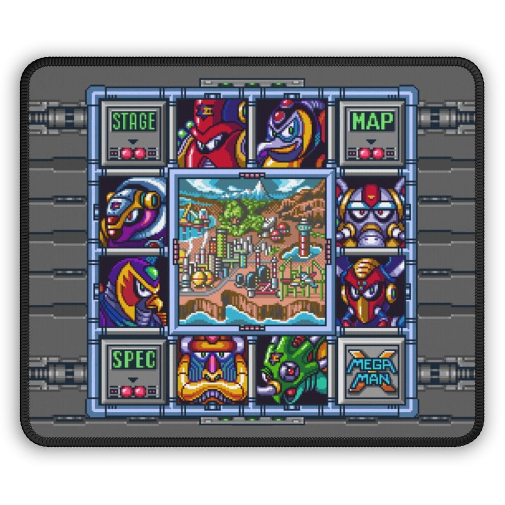 Megaman X Stage & Boss Select Screen Notebook Mouse Pad | Etsy
