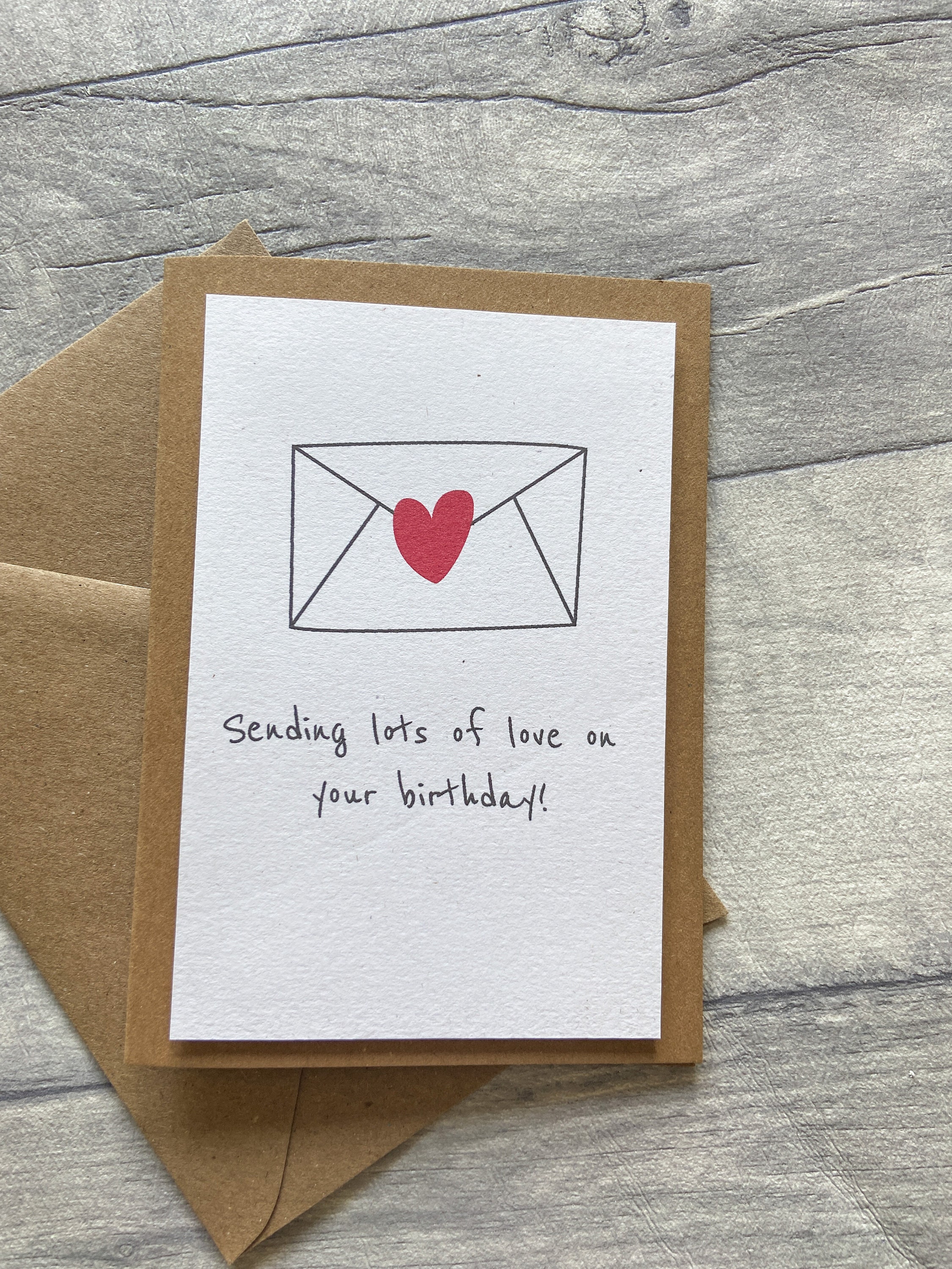 Heart Birthday Card Birthday Card for Her Handmade Birthday - Etsy