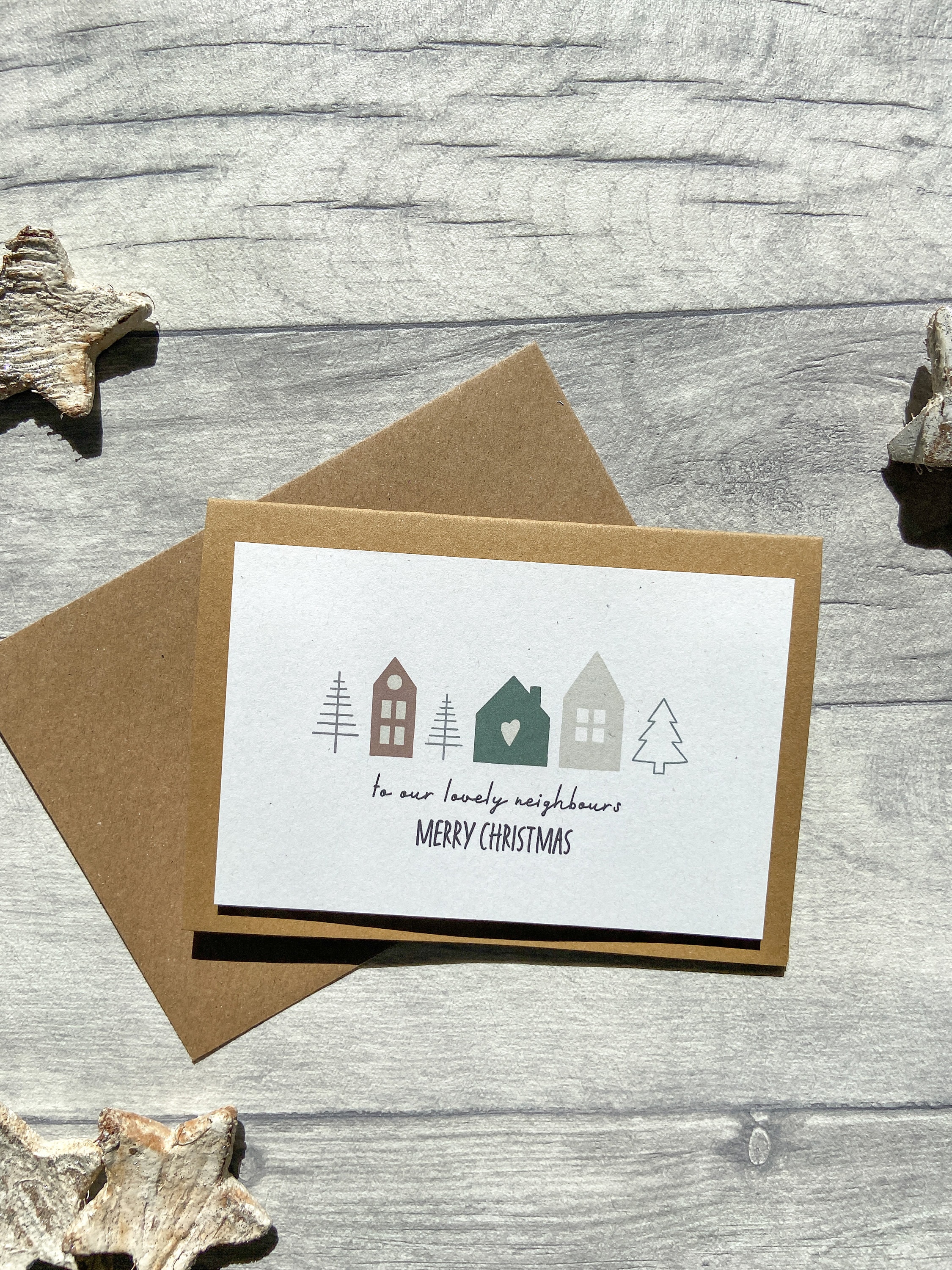 Christmas Card for Neighbours, Xmas Card for Friends, Happy Christmas ...