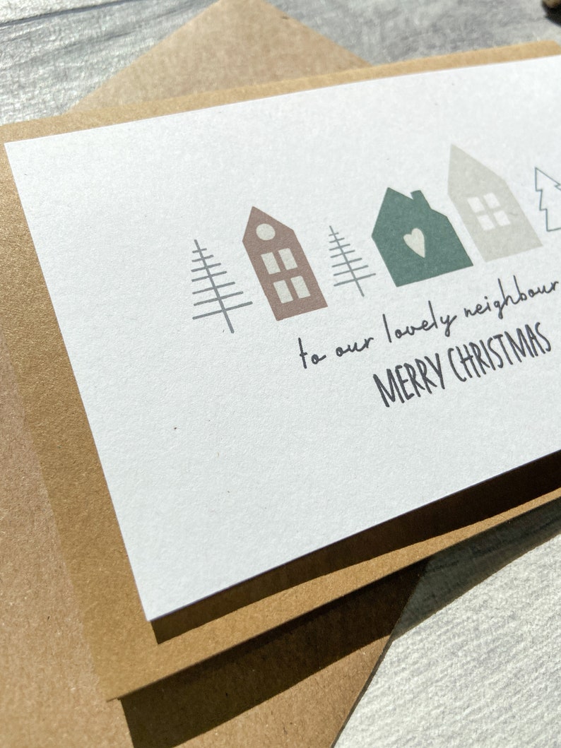 Christmas Card for Neighbours, Xmas Card for Friends, Happy Christmas ...