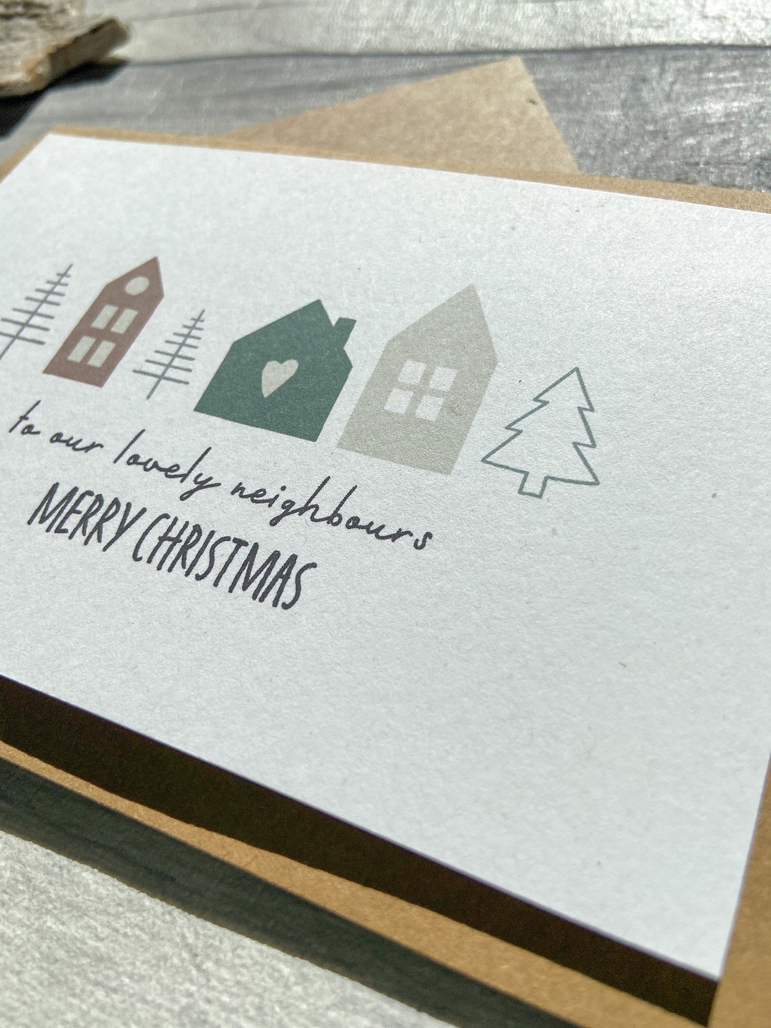 Christmas Card for Neighbours, Xmas Card for Friends, Happy Christmas ...