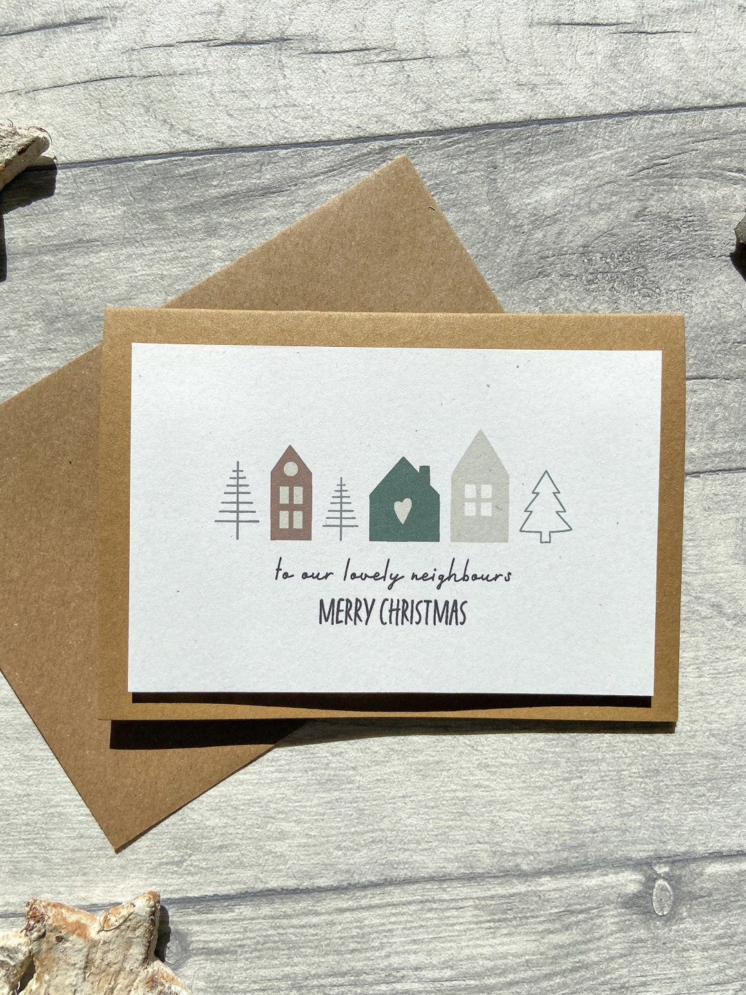 Christmas Card for Neighbours, Xmas Card for Friends, Happy Christmas ...