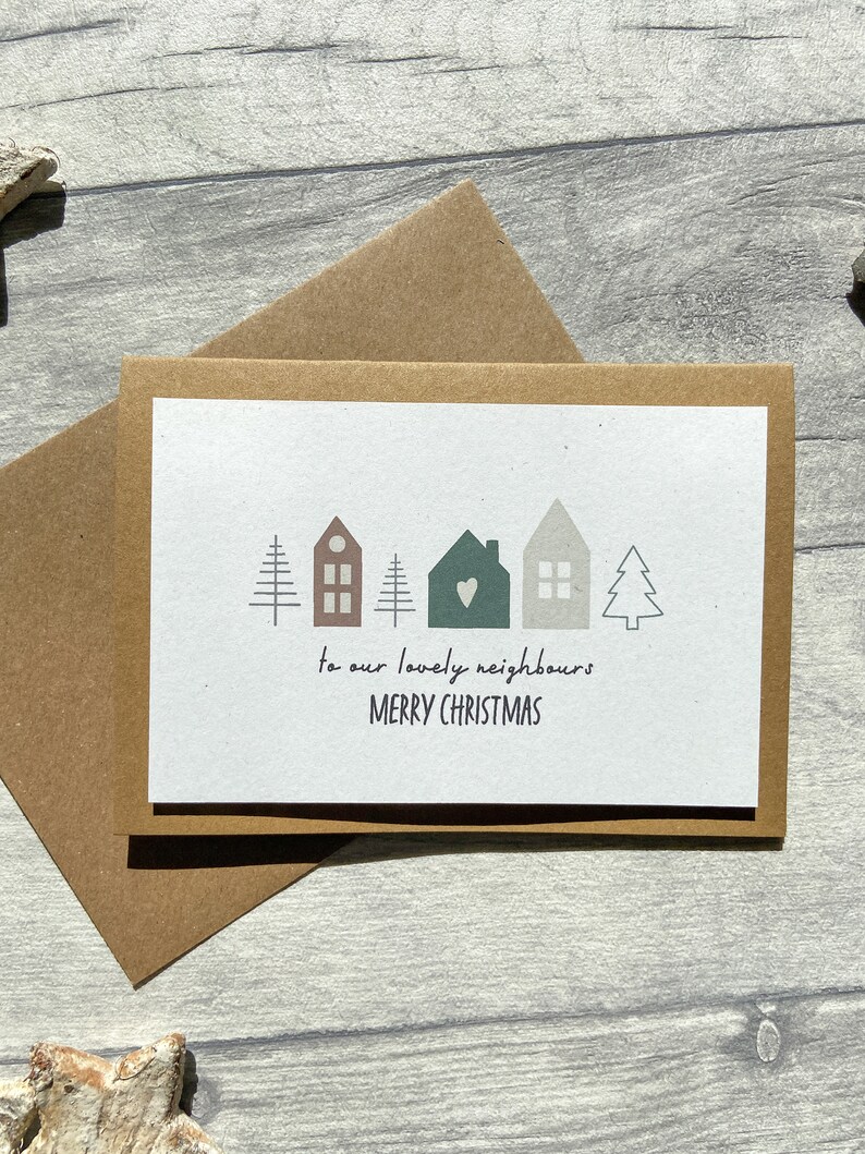 Christmas Card for Neighbours, Xmas Card for Friends, Happy Christmas ...