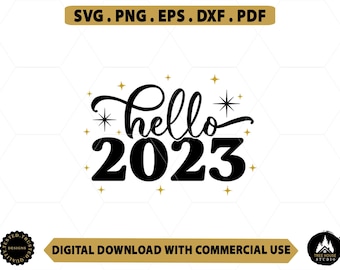 Hello 2023 Printable - Etsy