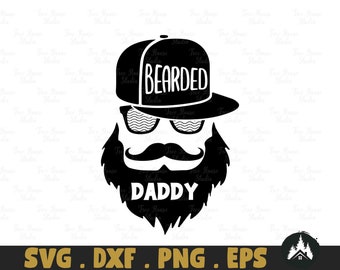 badass bearded dad only permanent adhesive vinyl decal for vehicle door ...