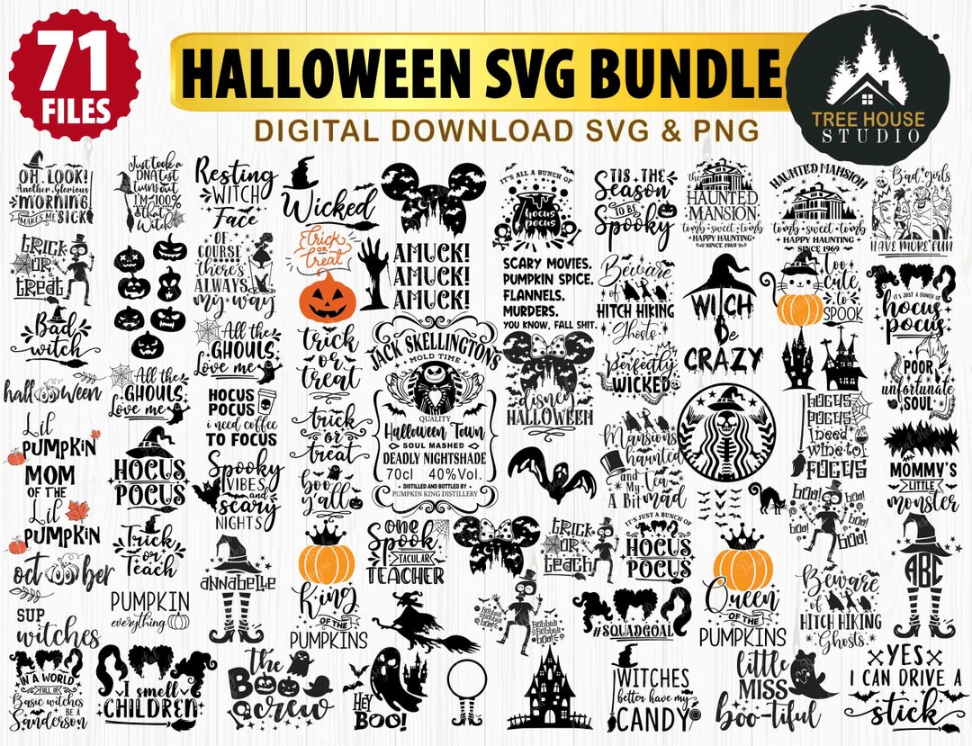 Halloween 2022 SVG Bundle Pack, Best Selling SVG Cricut Bundle, Witch ...