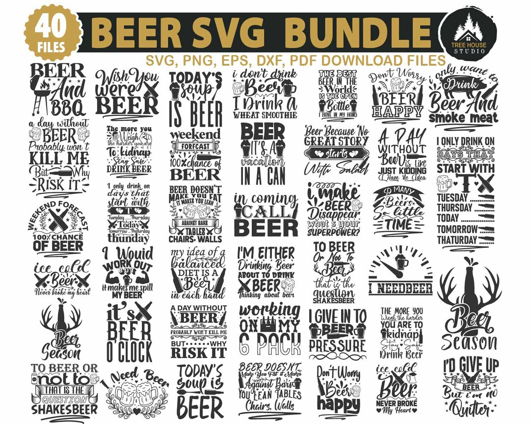 Beer Svg Bundle Dxf Eps Sublimation Png Svg Cut File - Etsy Finland