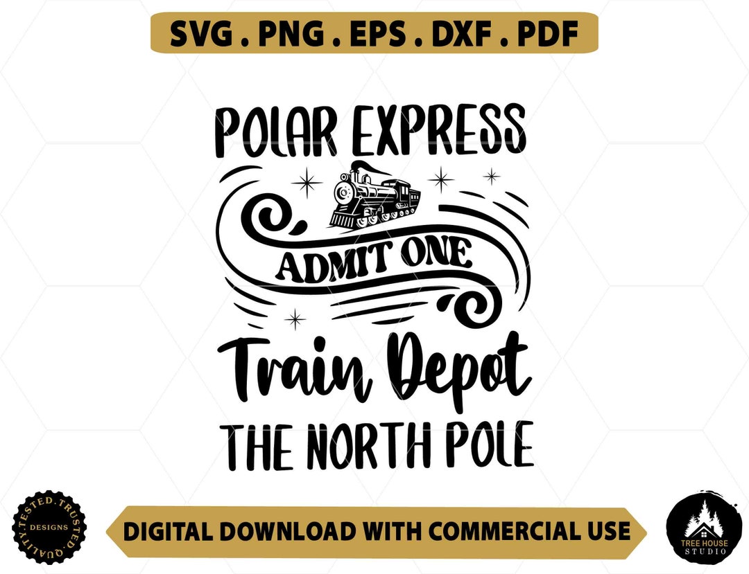 Polar Express SVG, Christmas Sign Svg, Funny Quote Svg, Round Trip ...