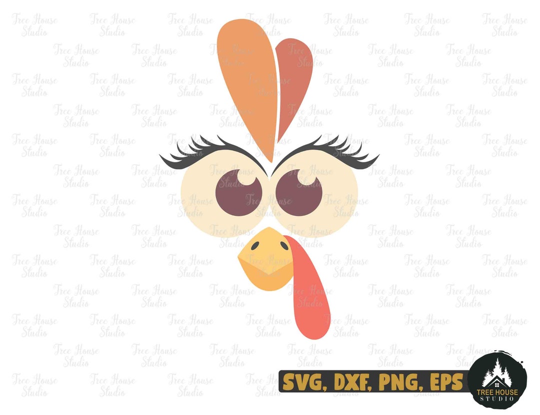 Turkey Face SVG, Thanksgiving SVG, Funny, Kids, T-shirt, Png, Svg Files ...