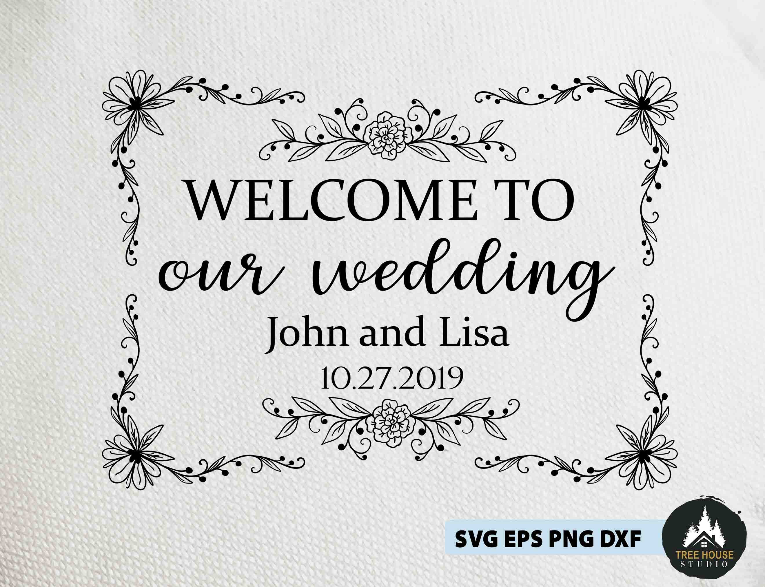 Wedding Sign Svg Welcome Svg Wedding Svg Rustic Wedding - Etsy UK