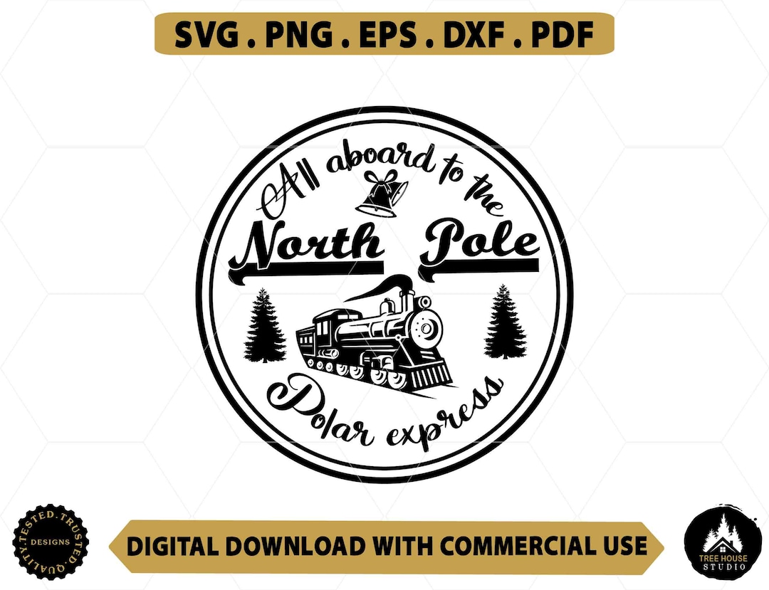 All Aboard the Polar Express SVG for Sign Making or Card - Etsy