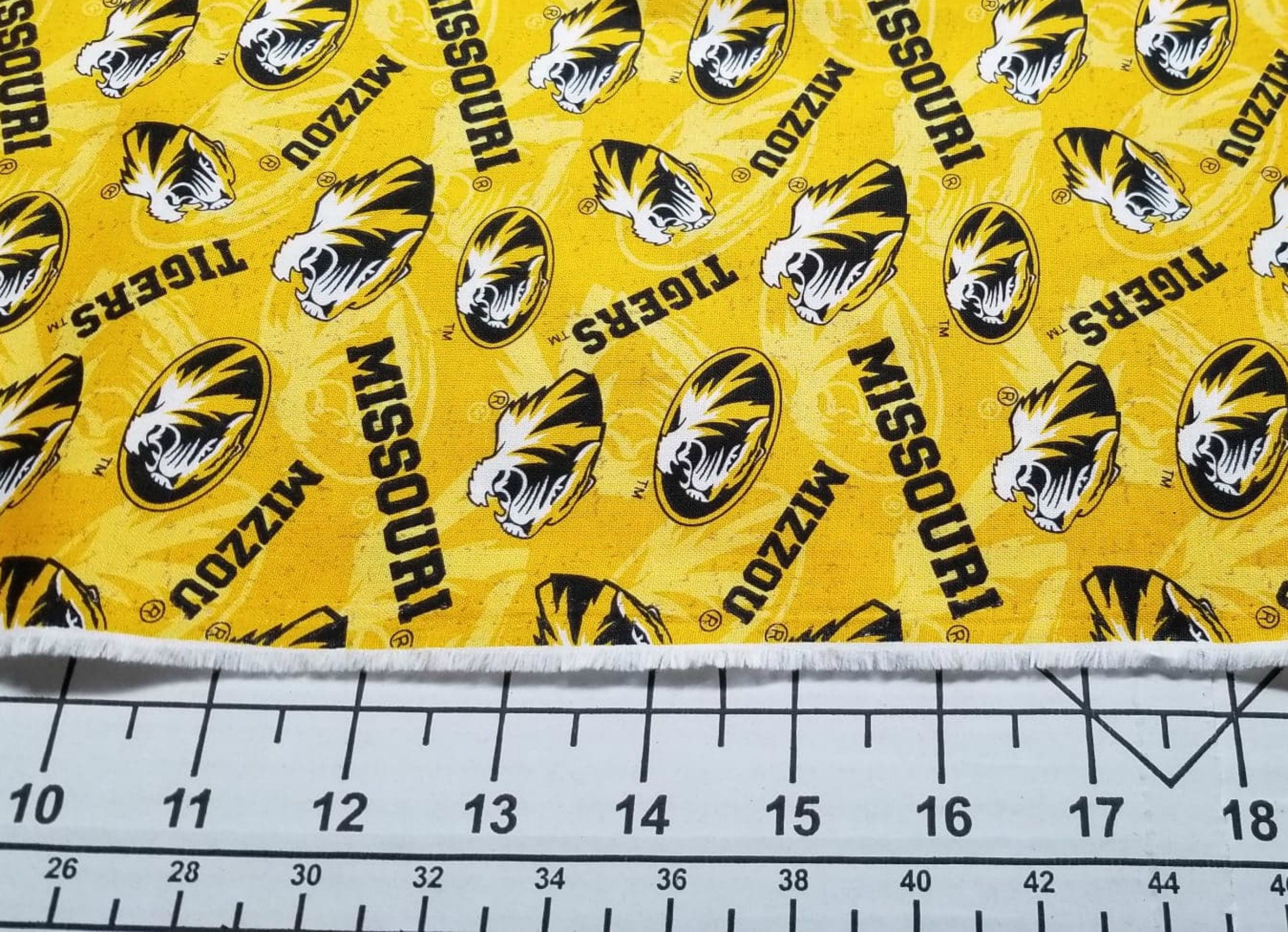 Missour Mizzou Tigers Fabric By the Yard 100% Cotton Quilting | Etsy