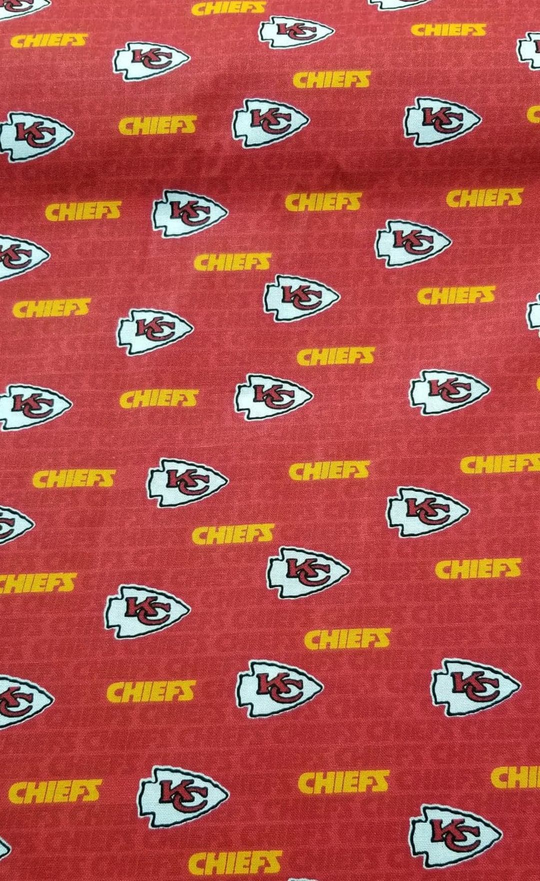Kansas City Chiefs Fabric by the Yard MLH 100% Cotton Quilting Cotton ...