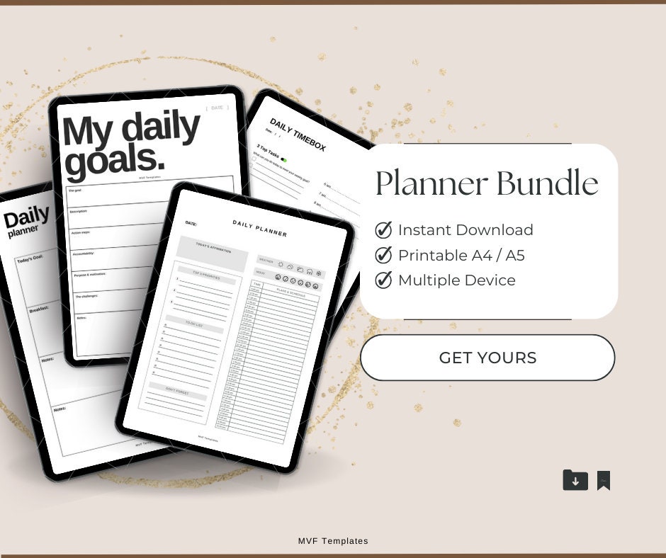 Planner Bundle Printable Worksheets Plan Your Life Template - Etsy