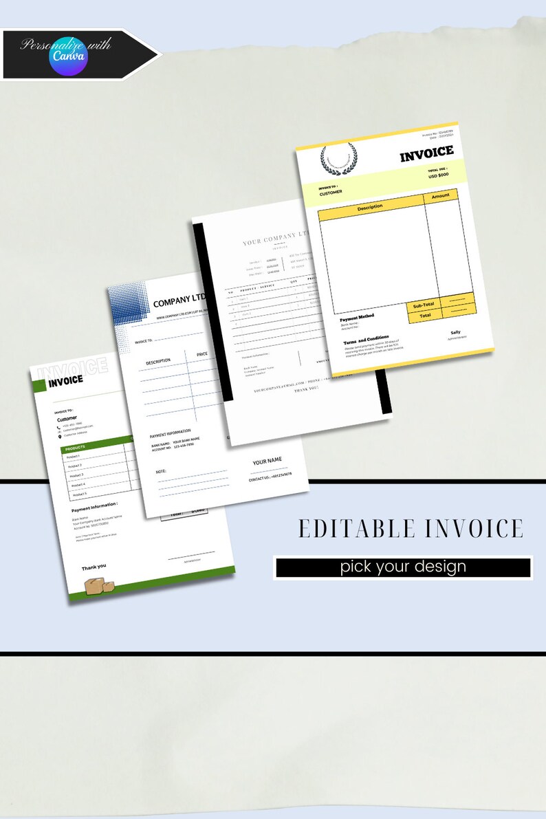 Invoice Templates- Formal Business Invoice, Business Invoice, Home ...