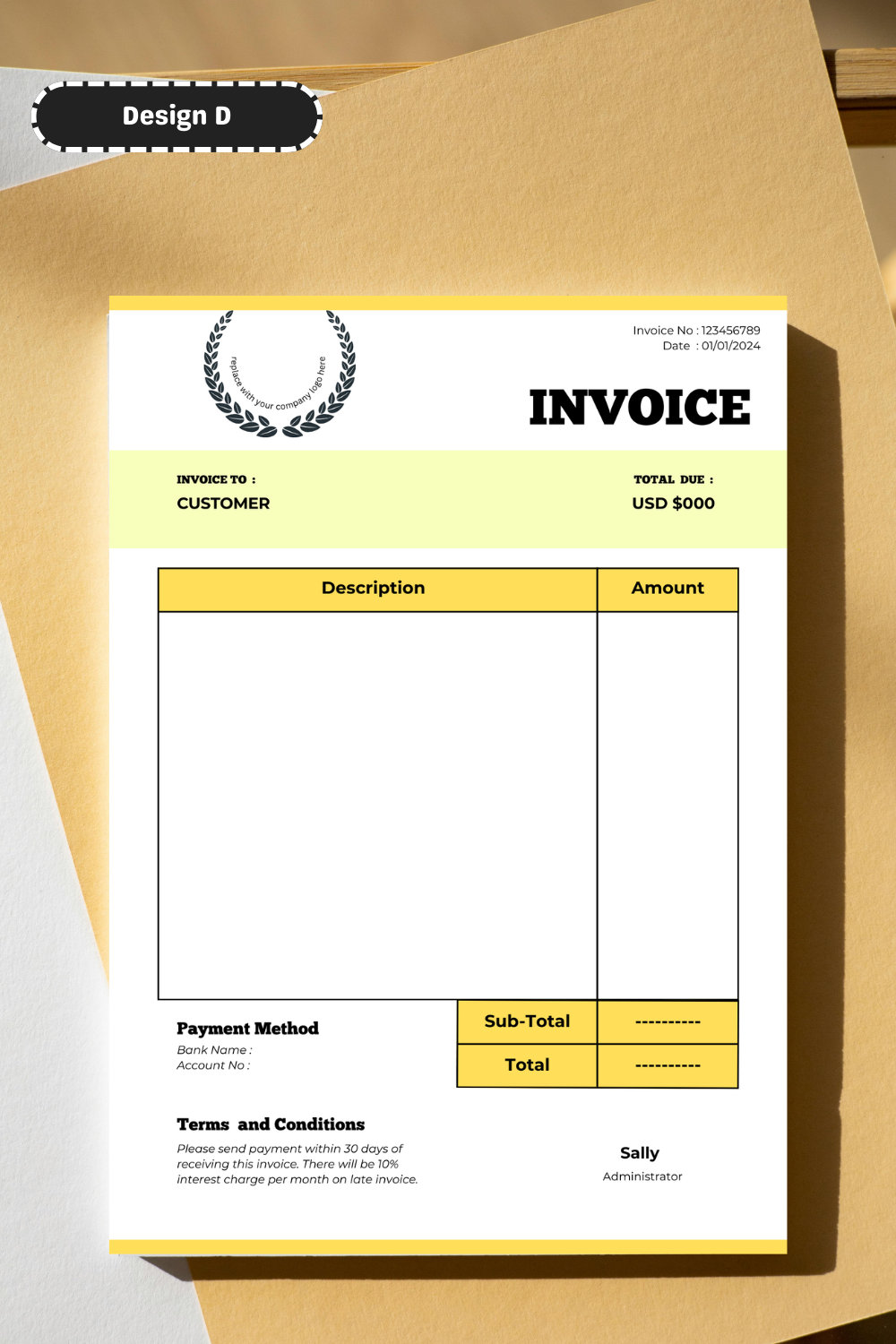 Invoice Templates- Formal Business Invoice, Business Invoice, Home ...