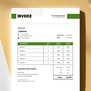 Invoice Templates- Formal Business Invoice, Business Invoice, Home ...
