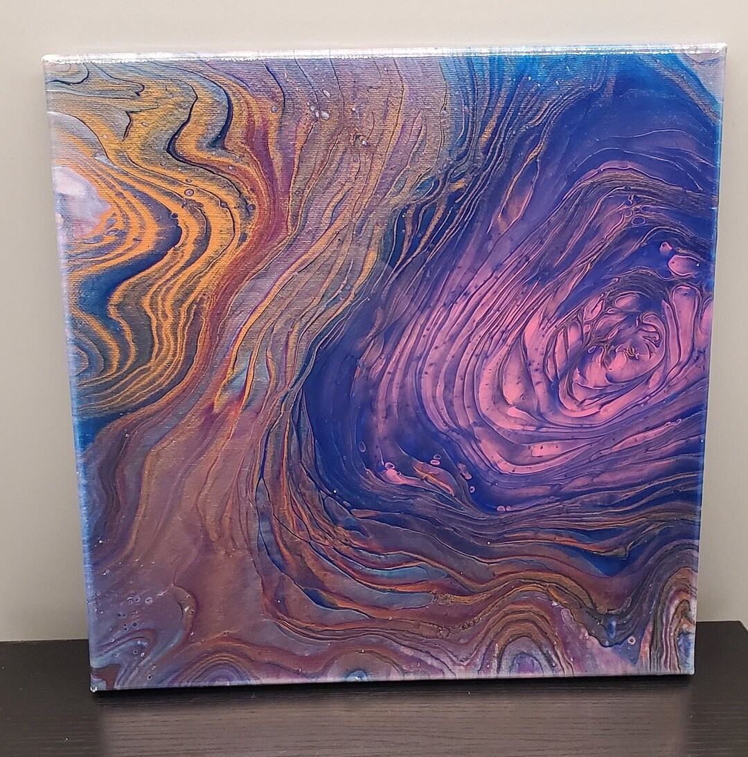 Abstract Ring Pour Acrylic Painting - Etsy