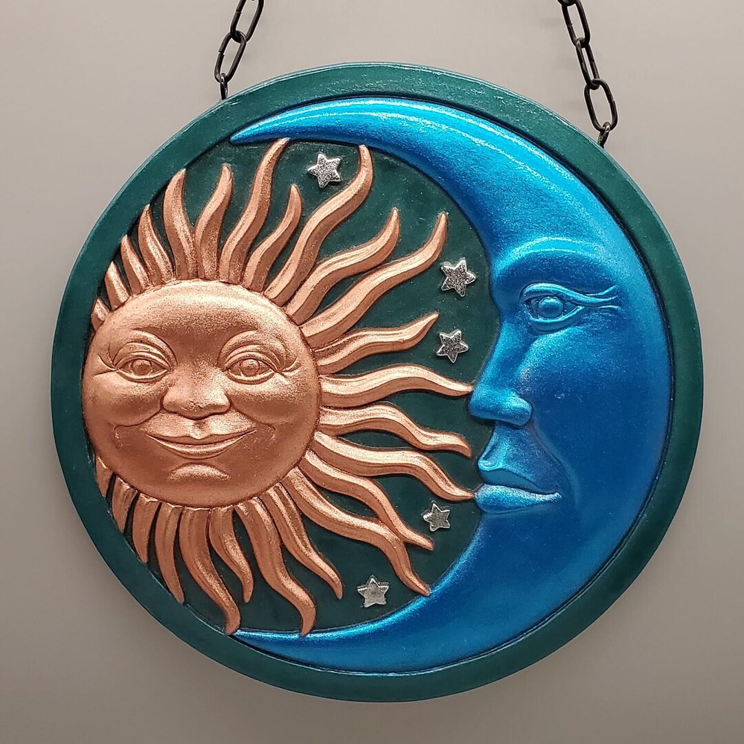 Large Sun/moon Resin Wall Hanging - Etsy
