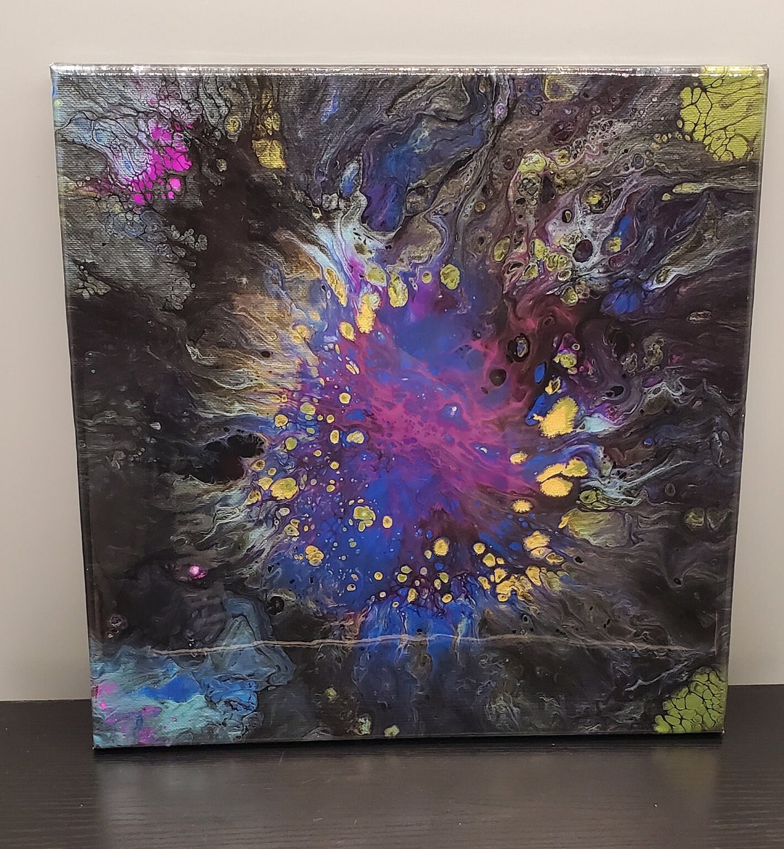 Asteroid Blast Acrylic Pour Painting - Etsy
