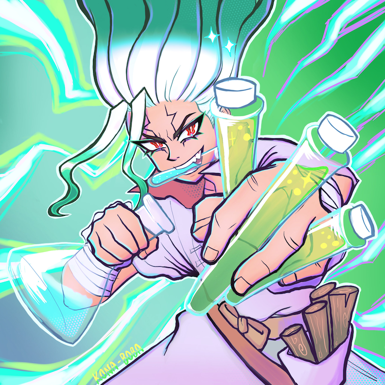 Dr. STONE Senku Print 8 X 8" - Etsy