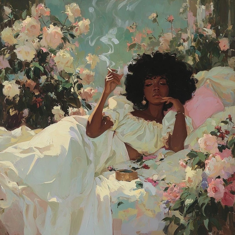 LOUNGE, Black Girl Art, Elegant Art, Magical Art, African American Art ...