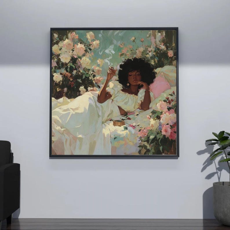 LOUNGE, Black Girl Art, Elegant Art, Magical Art, African American Art ...