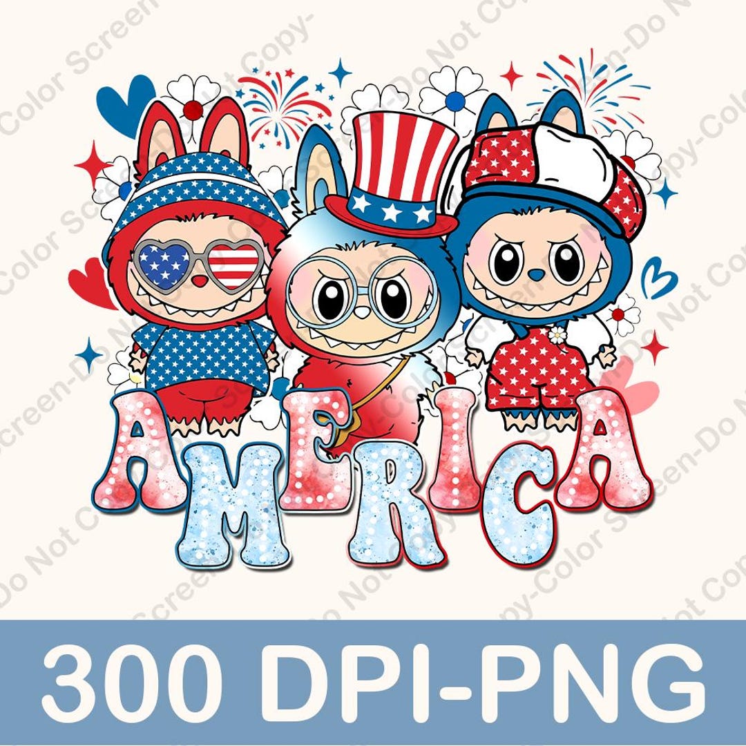Labubu Png, Labubu 4th of July Png, Labubu Design, Labubu Character ...