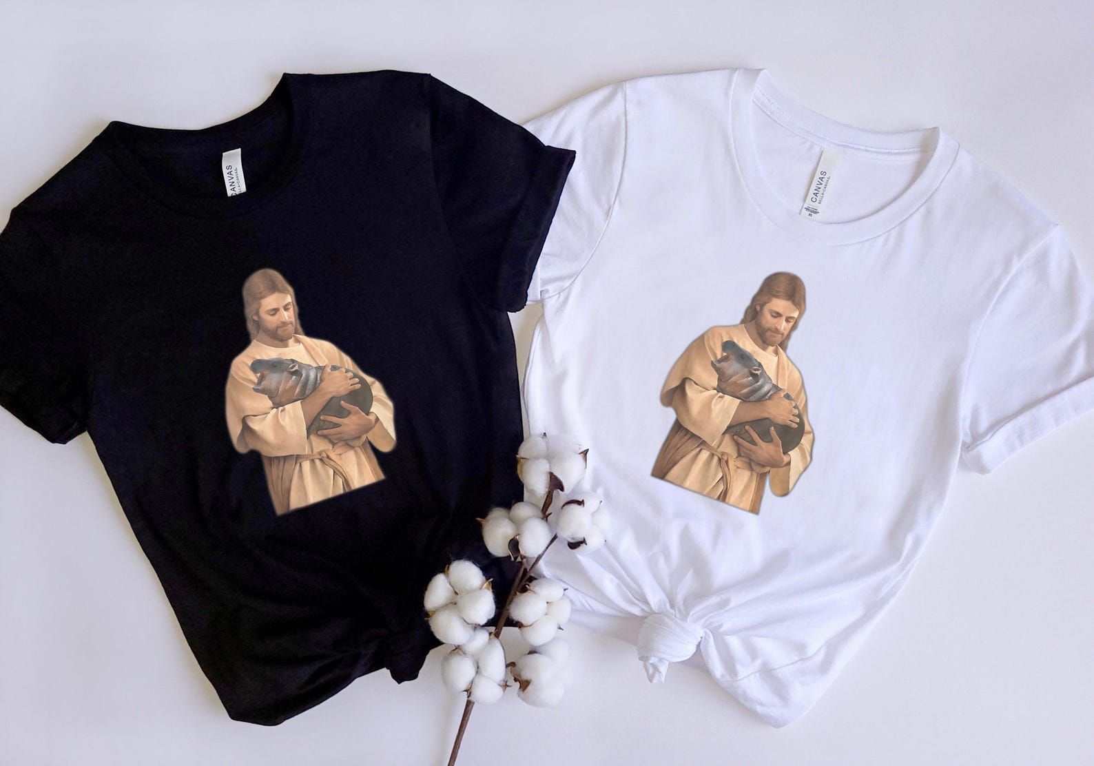 Jesus Moo Deng Png, Jesus Loves Moo Deng Png, Baby Hippo Meme Png, Moo ...