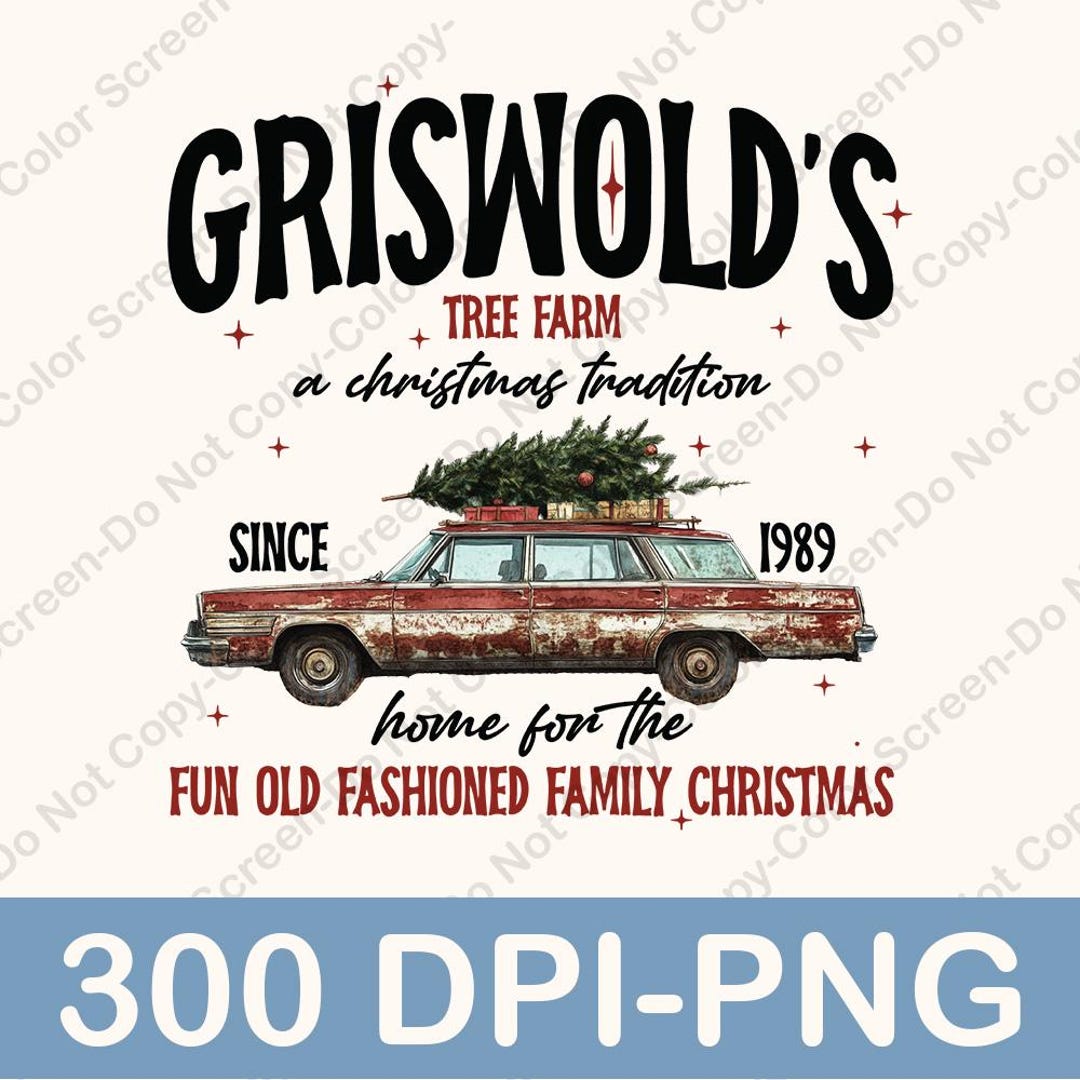 Griswold Christmas Tree Farm PNG, Merry Christmas Png, Family Christmas ...