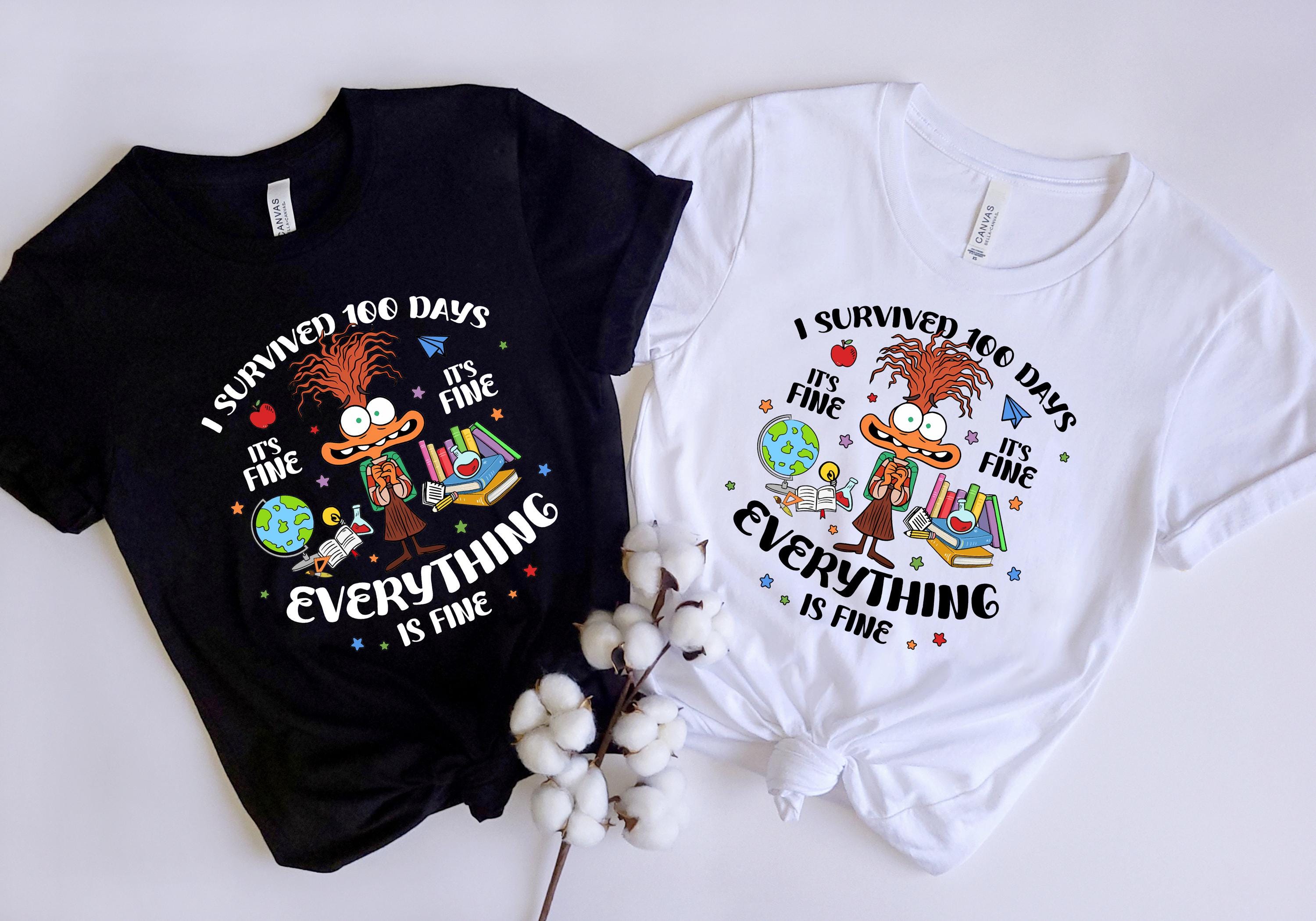 I Survived 100 Days of School Png, Cartoon School Png, 100 Days of ...