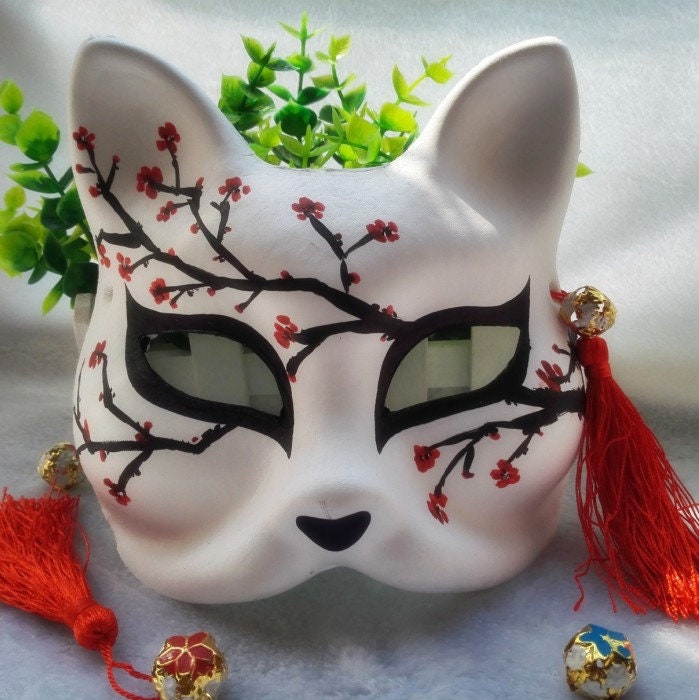 Fox Cat Mask Kitsune Hand-painted Anime Manga Movie Cosplay | Etsy Canada