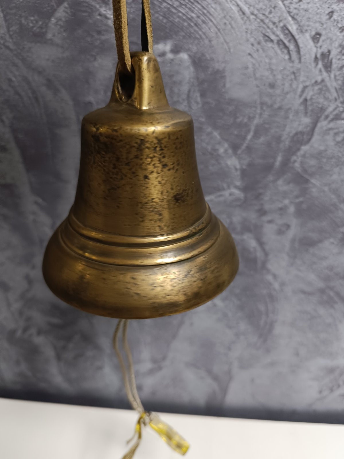 Vintage Bronze Bell With Inscriptions.ancient Bronze Bell With a ...