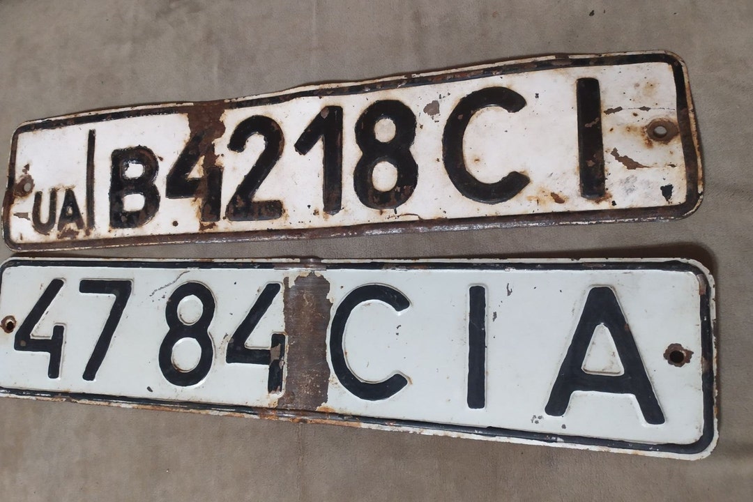 Old License Plates Soviet Plates Vehicle Registration Numbers В4218СІ ...