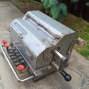 Vintage Metal Calculating Machine. Machine of Mechanical - Etsy