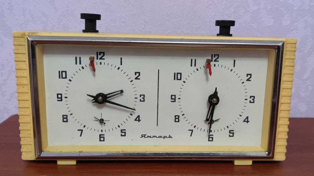Chess Clock Jantar.chess Timer.vintage Soviet Chess. White Chess Clock ...