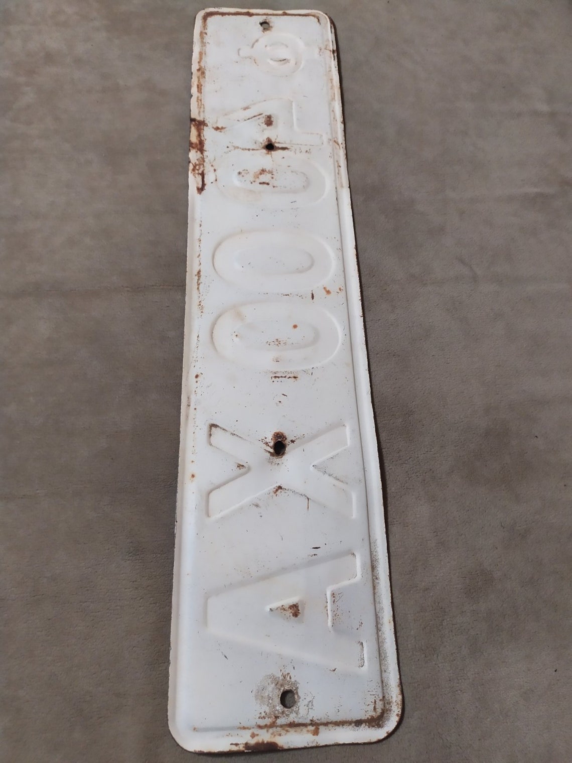 Vintage Car Number Plate Soviet License Plate Car Registration Number ...