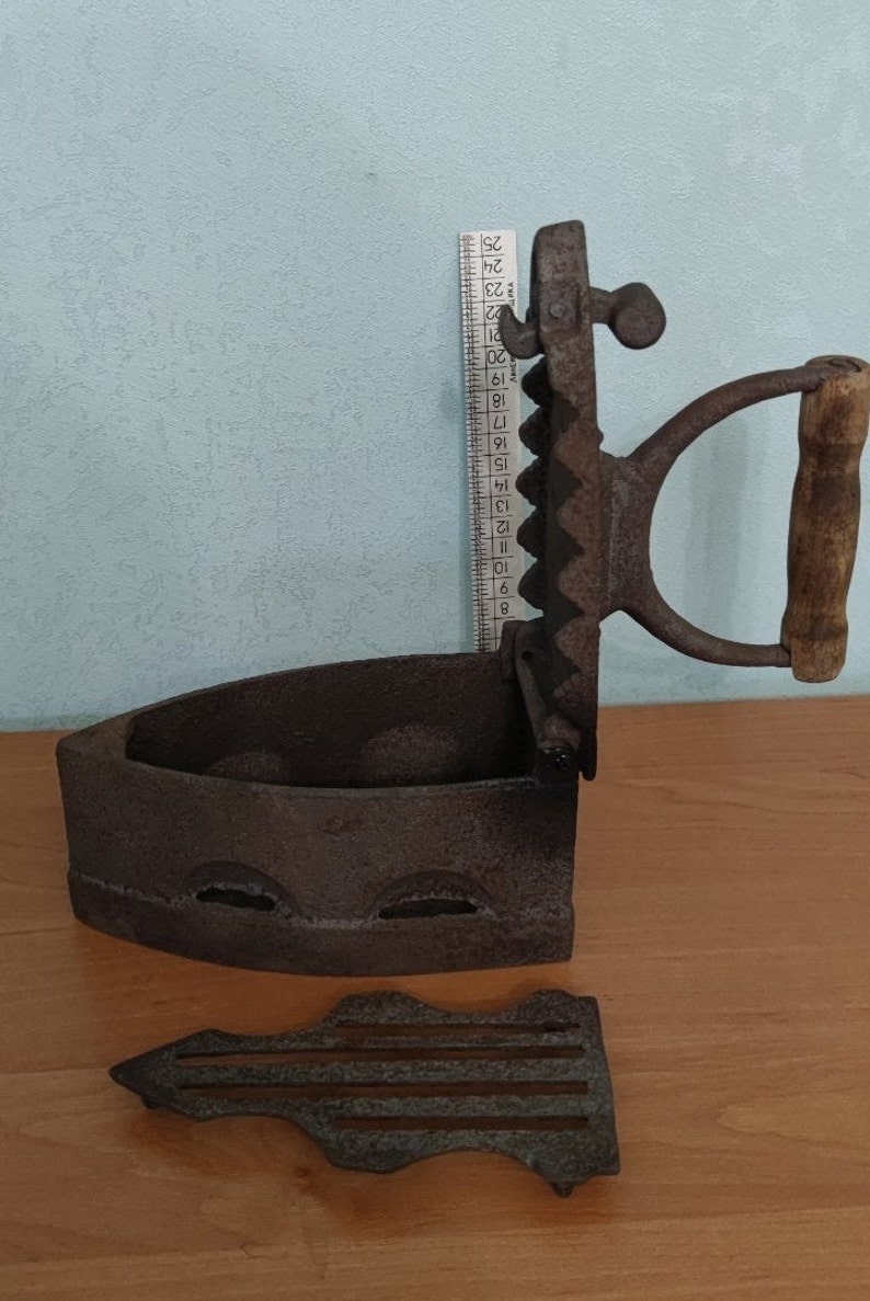 Antique Coal Fired Iron 19th Century Vintage Cast Iron Steam Punk - Etsy