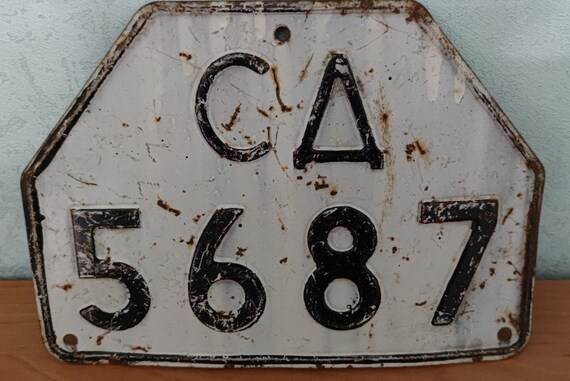 Old License Plates Soviet Plates Vehicle Registration Numbers | Etsy
