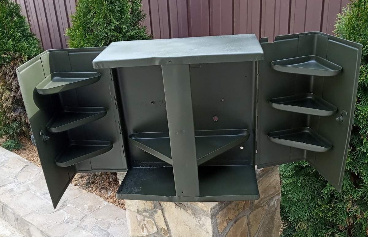 Soviet wall box for small parts Box of the USSR 70s Khaki metal tool ...